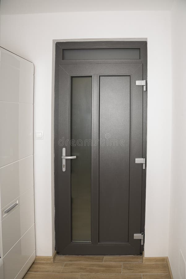 Gray Enterance Door in a Private House Stock Photo - Image of entry ...