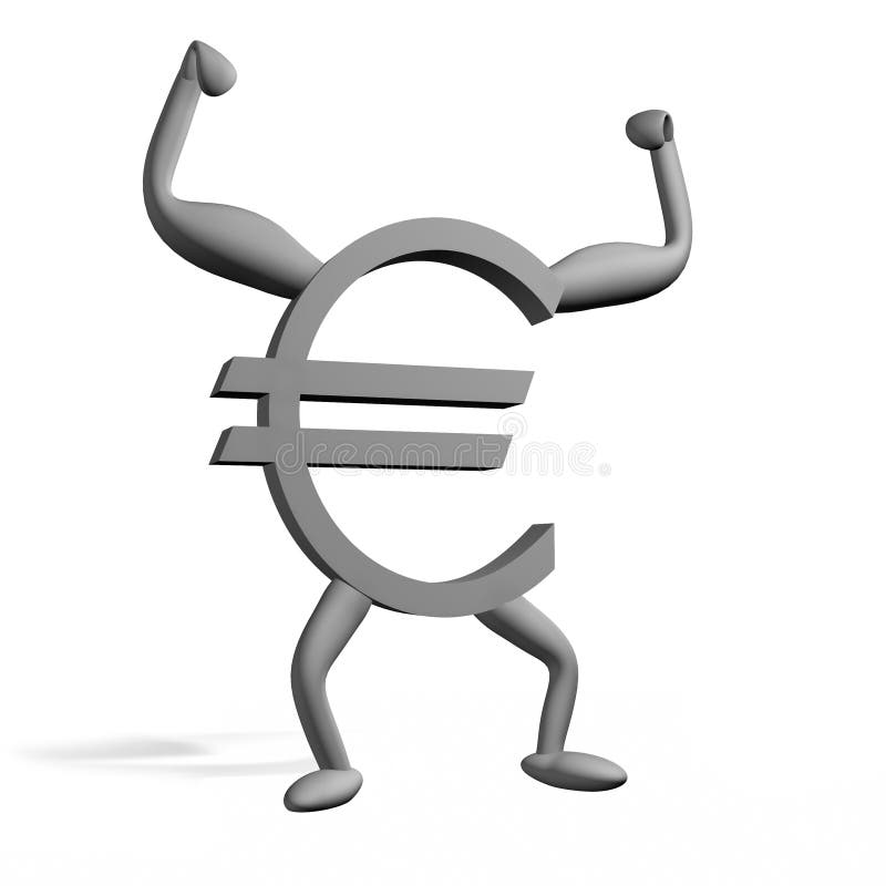 Gray euro sign stock illustration. Illustration of flexing - 15215810