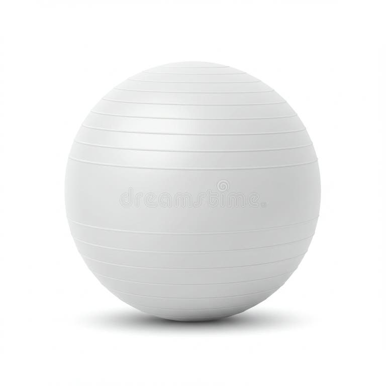 A Gray Exercise Ball with a Smooth, Spherical Shape is Depicted. it ...