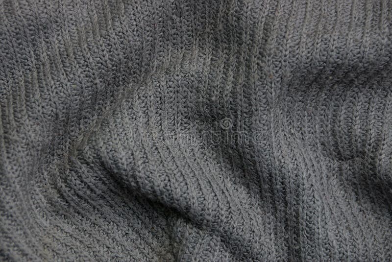 Gray Fabric Texture of Crumpled Woolen Cloth Clothes Stock Image ...