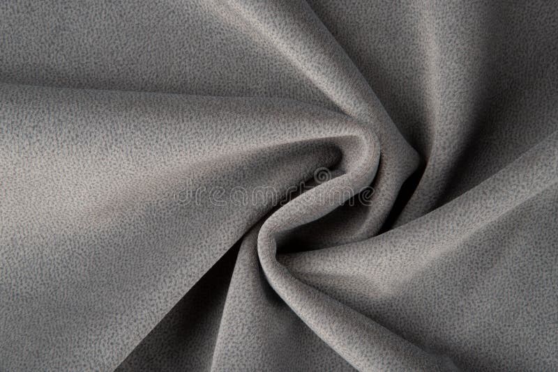 Gray Fabric Texture - Close-up of a Piece of Crushed and Twisted Gray ...