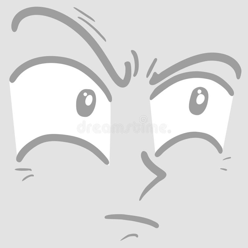 Gray cat with sad face stock vector. Illustration of cartoon - 95825872