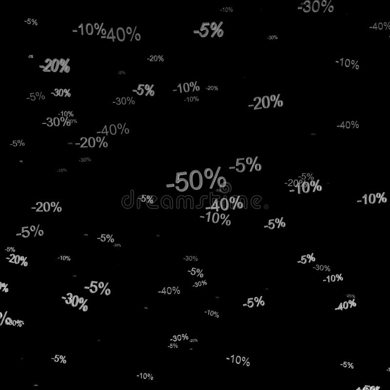 Gray Figures with Per Cent Sign in Front of Black Stock Illustration ...