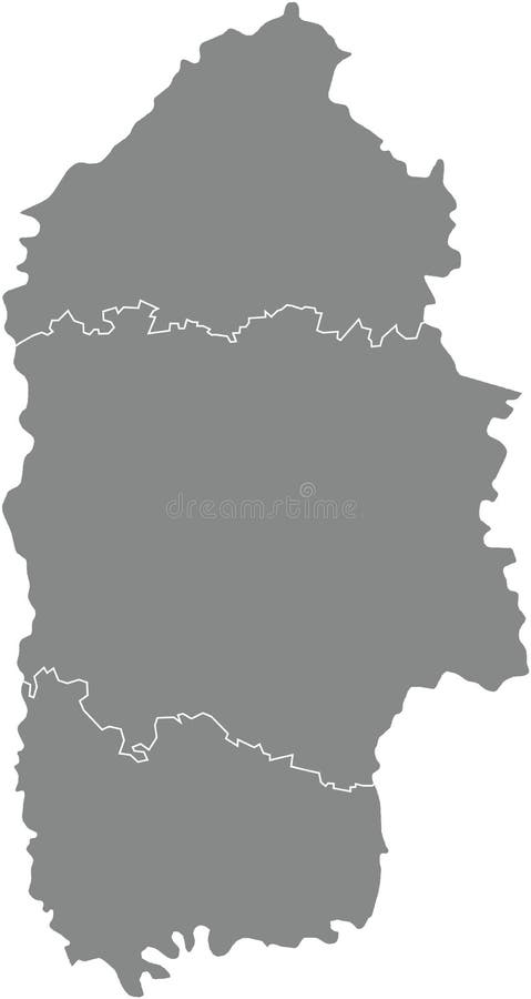 Gray Map of Raions of the KHMELNYTSKYI OBLAST, UKRAINE Stock Vector ...