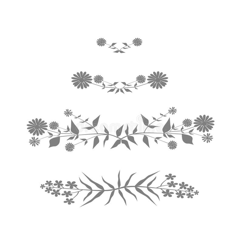 Gray floral design stock vector. Illustration of elegance - 52712737