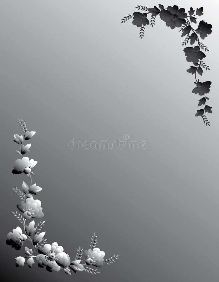 Gray floral design stock vector. Illustration of elegance - 52712737