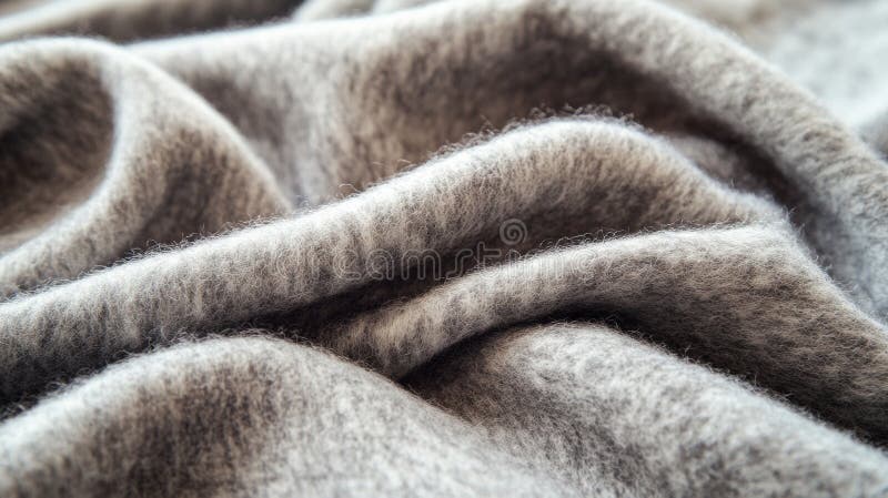 Gray Fluffy Fabric Texture Close Up Stock Illustration - Illustration ...