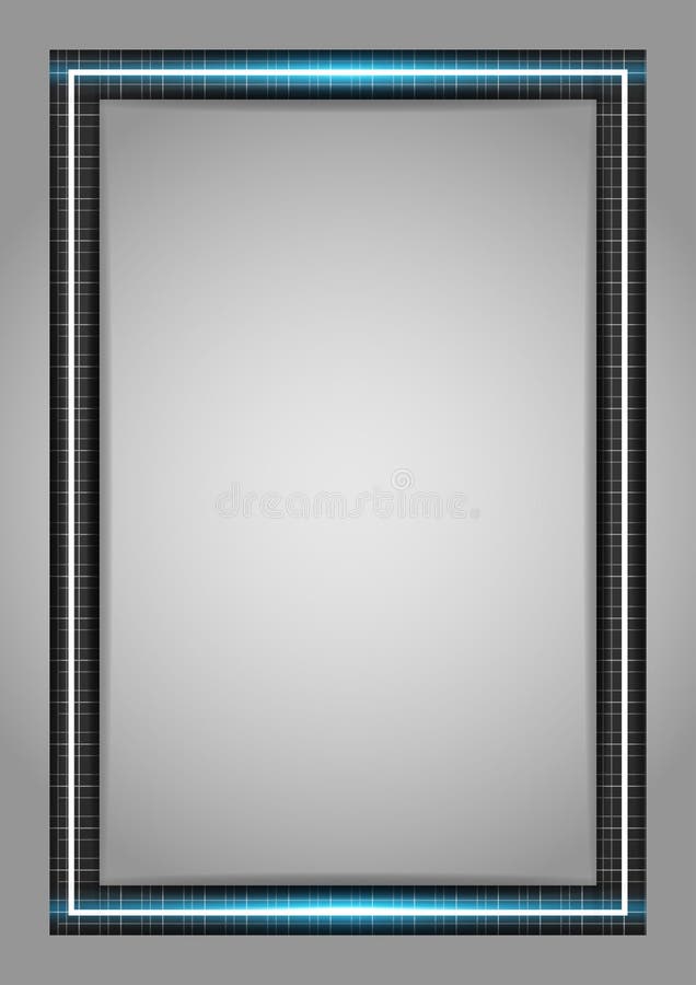 Gray Frame Whith Shadows and Light Effect Stock Illustration ...