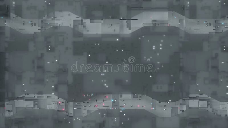 Gray Futuristic Circuit Board or Control Panel 3D Rendering ...