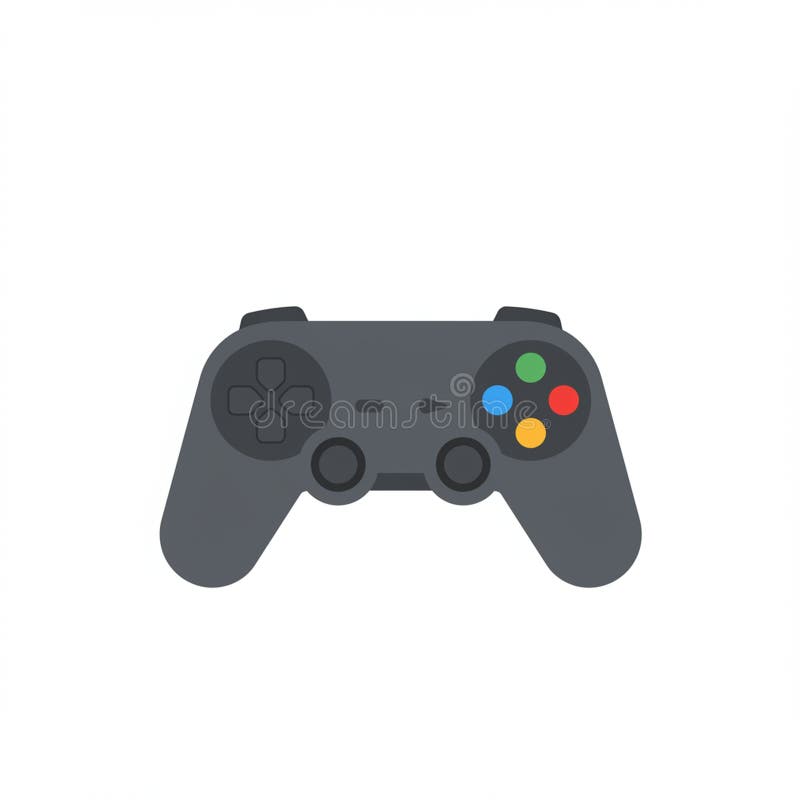 Gray Game Controller with a Classic Design. Features Include Two ...