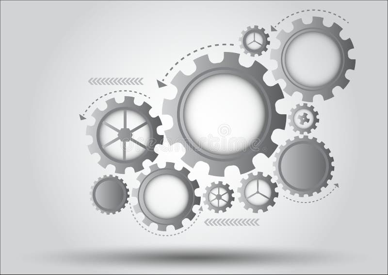 Gray Gear Abstract Vector Background Stock Vector - Illustration of ...