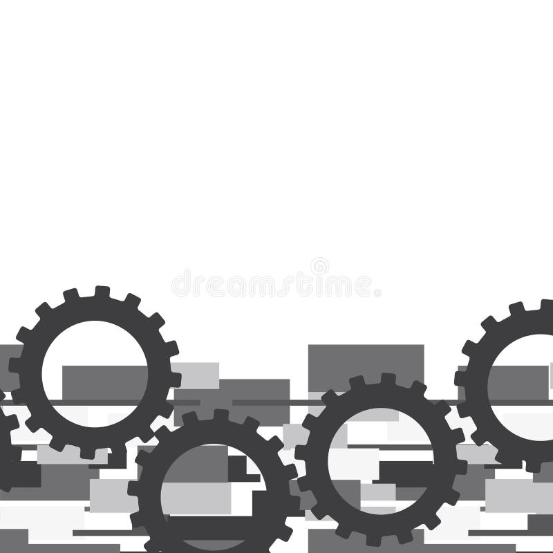 Gray Gears on a Black Background Vector Image Stock Vector ...