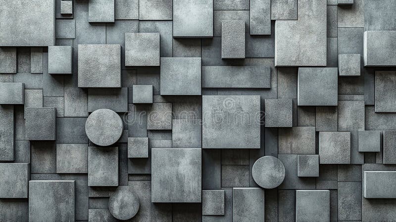 Gray Geometric Shapes Wall Texture Background Design Stock Illustration ...