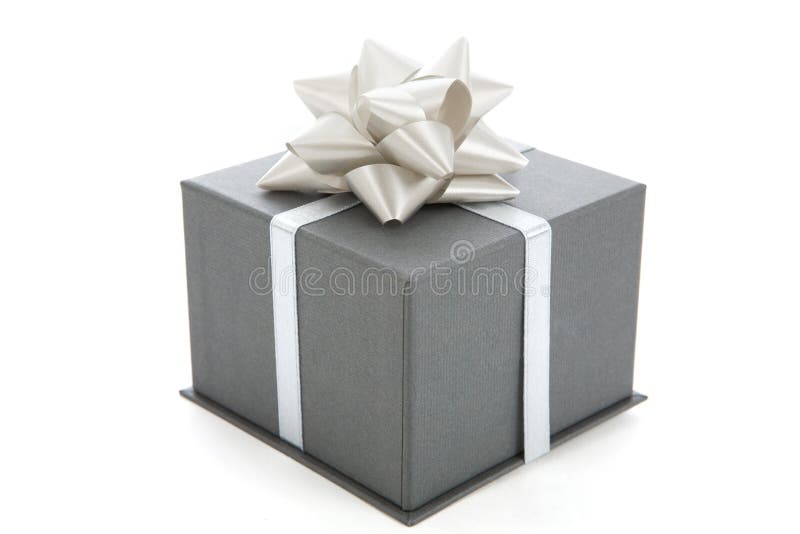 Grey gift box stock photo. Image of holiday, grey, package - 3508322