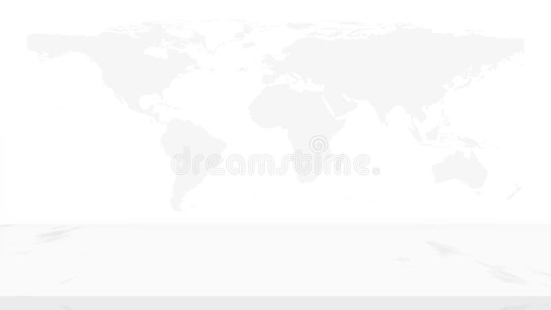 Gray Global Map Luxury Granite White Marble Platform or Pedestal Floor ...