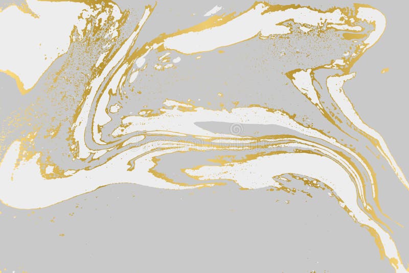 Gray and Gold Agate Ripple Pattern. Simple Marble Monochrome Background ...