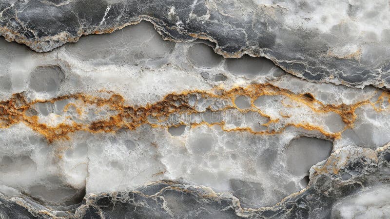 Gray and Gold Veined Rock Texture Detail Stock Illustration ...
