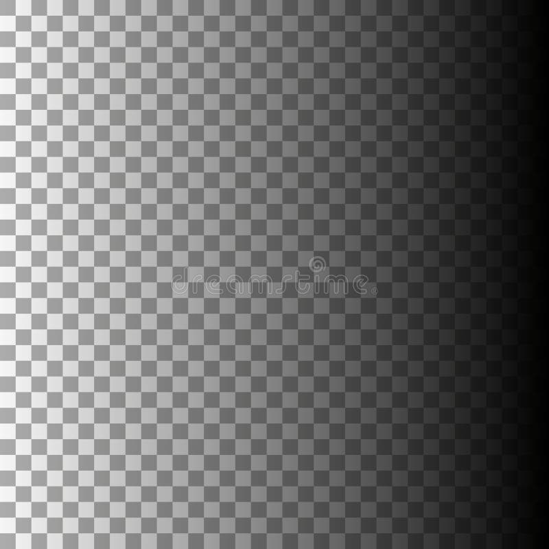 Gray Gradient Checkerboard. Fading Left Lighting. Transparent Square ...