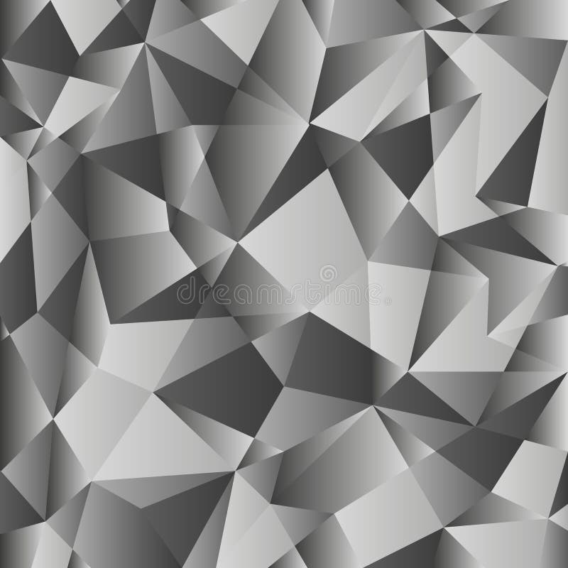 Gray Gradient Low Poly Background. Geometric Polygonal Pattern. Vector ...