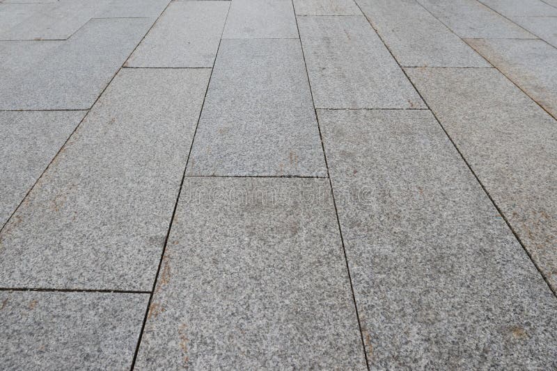 Gray Granite. Rectangular Pavement Slab. Perspective View. Stock Photo ...