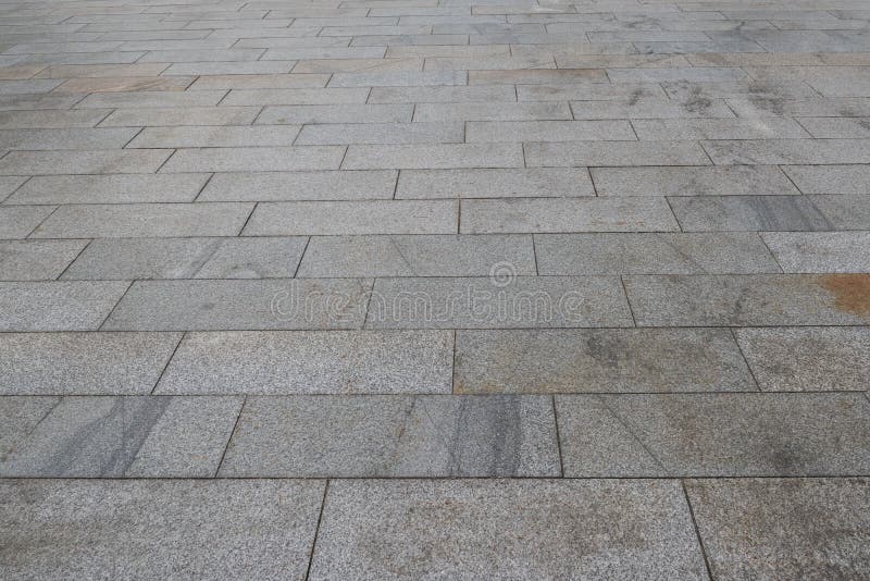 Gray Granite. Rectangular Pavement Slab. Perspective View. Stock Image ...