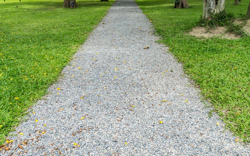 Gravel Pathway Through Field Stock Photo - Image of grass, field: 85476694