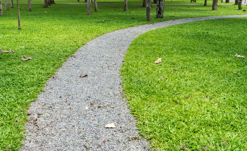 Gray gravel pathway stock image. Image of path, plant - 78174229