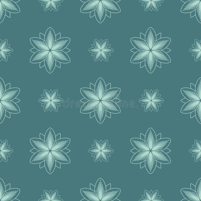 Gray Green Abstract Pattern with Symmetrical Figure Flower Mandala Pink ...