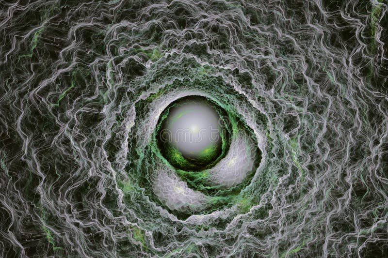 Gray Green Pattern of Crooked Waves on a Black Background. Stock ...