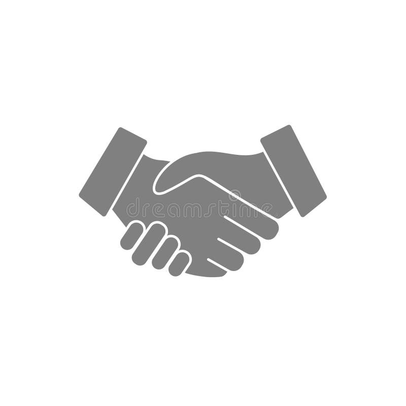 Handshake in gray tones stock vector. Illustration of employment - 35064041
