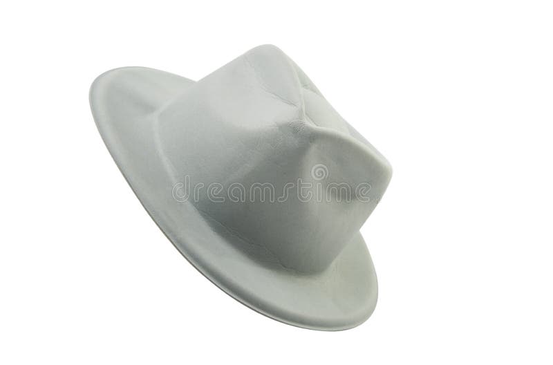 Gray hat isolated stock image. Image of hatband, wear - 72547463
