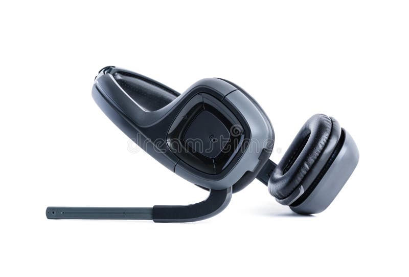 Headset on White Background Stock Image - Image of gadget, equipment ...