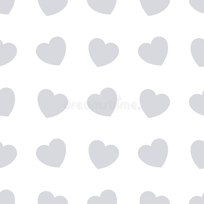 Gray Hearts Seamless Bakground Pattern Stock Vector - Illustration of ...