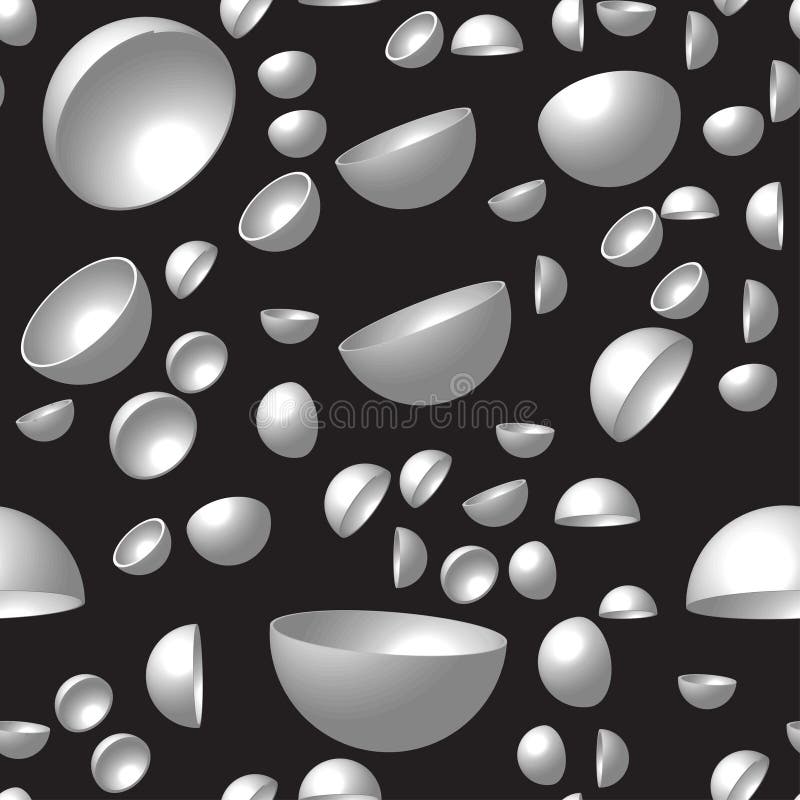Gray Hemispheres Seamless Pattern Illustration de Vecteur ...