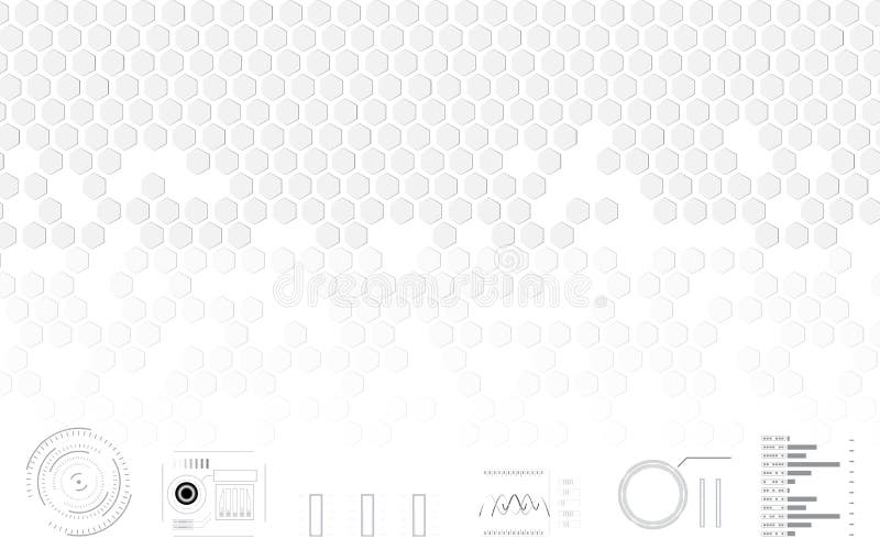 Gray Background Digital Structure Elements Technology Stock Vector ...