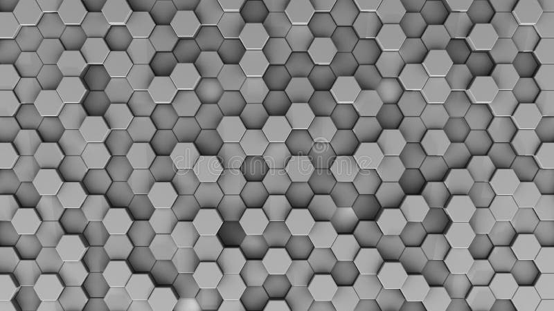 Hexagon Random Position 3d Rendering Stock Illustration - Illustration ...