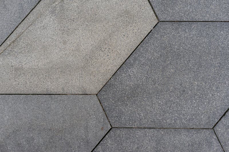 Gray Hexagonal Stone Tiles Forming a Geometric Surface Pattern Stock ...