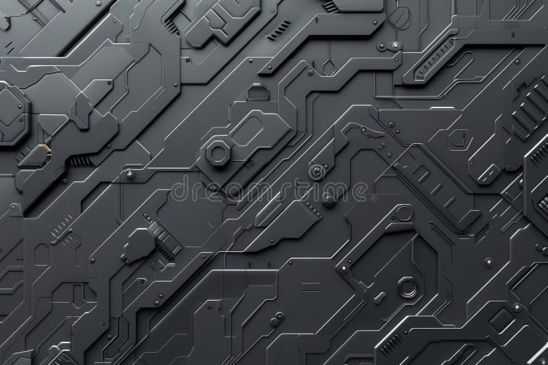 Gray High Tech Texture Background Backdrop. Futuristic Metal Panel ...