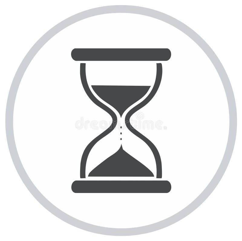 Gray Hourglass Icon Time Symbol Sand Clock Countdown Timer Stock Vector ...