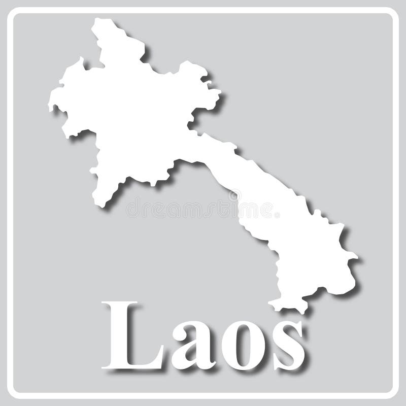 Map Icon of Laos Blue Map of Southeast Asia with Highlighted Laos in ...