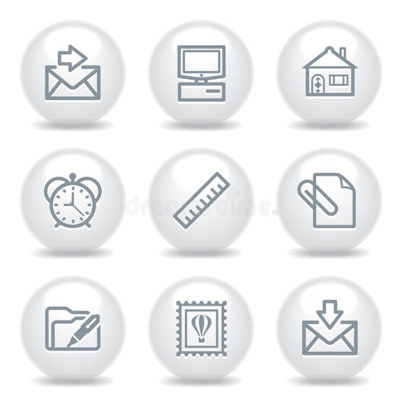 Gray icons set 27 stock vector. Illustration of edit - 11117113