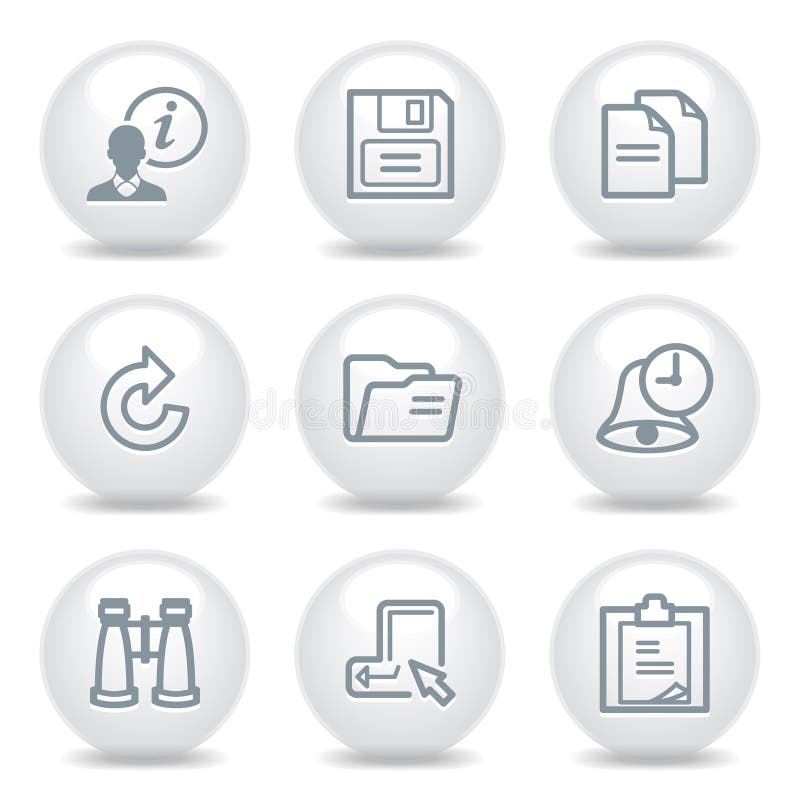 Gray icons set 3 stock vector. Illustration of site, floppy - 11117135