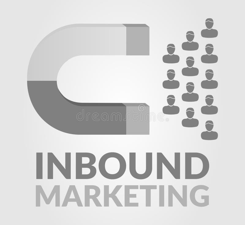 Gray Inbound Marketing stock vector. Illustration of traffic - 172830777
