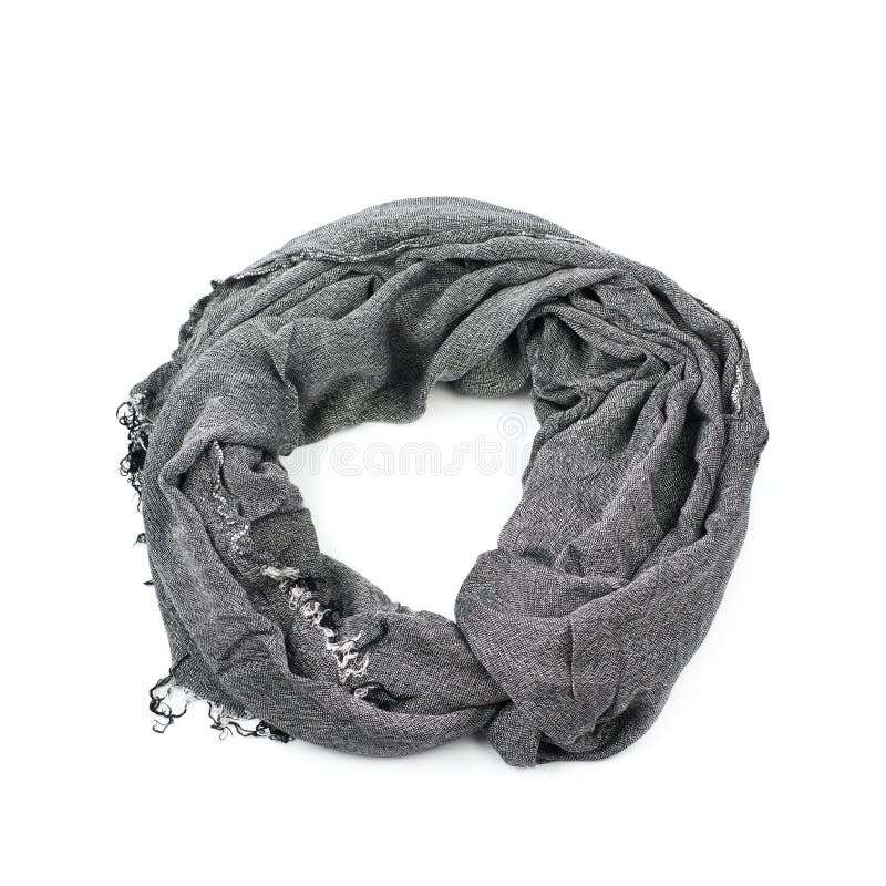 Gray Infinity Loops Scarf Isolated Stock Photo - Image of neckpiece ...