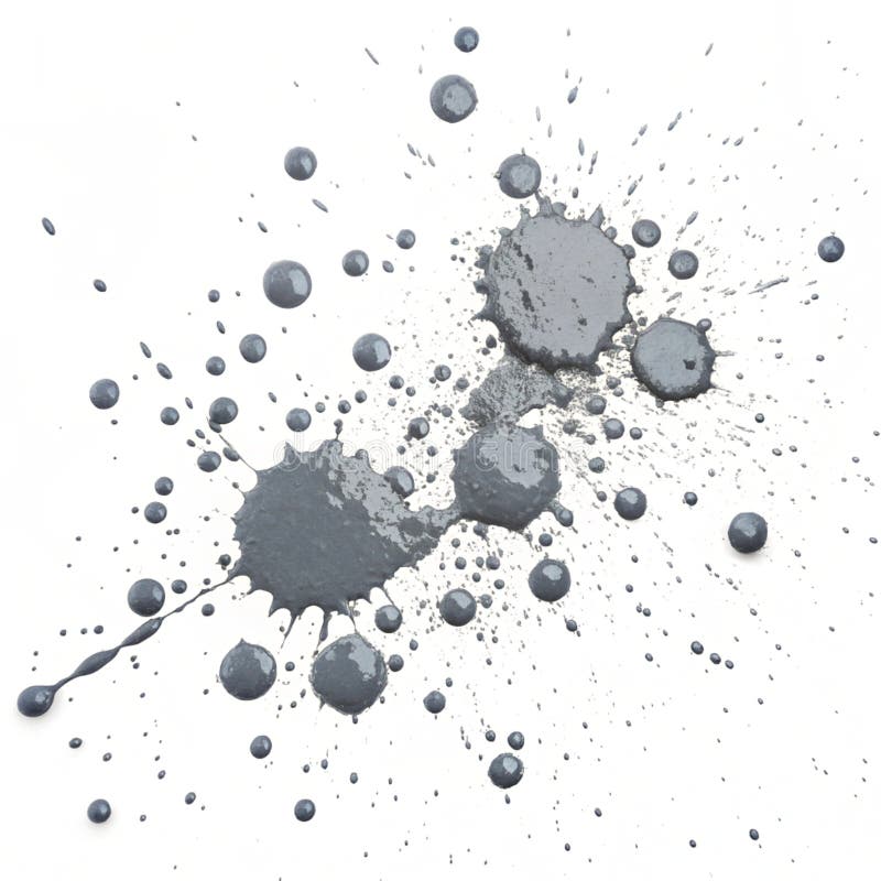 Gray Ink Splatter on Transparent Background Stock Illustration ...