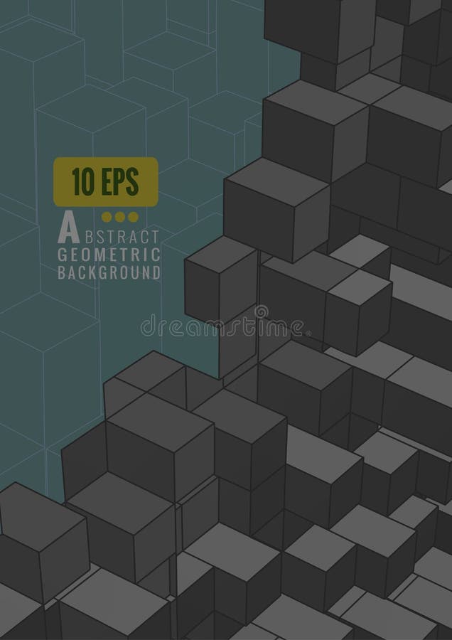 Gray Isometric Abstract Cube BG Layout Stock Vector - Illustration of ...