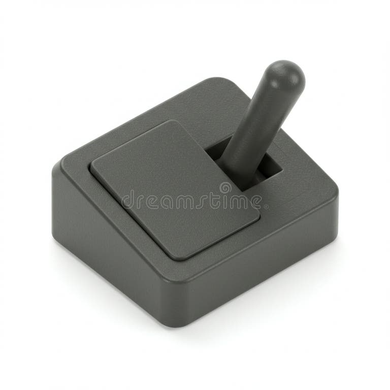 Gray Joystick Featuring a Simple, Classic Design, Typical of Early ...