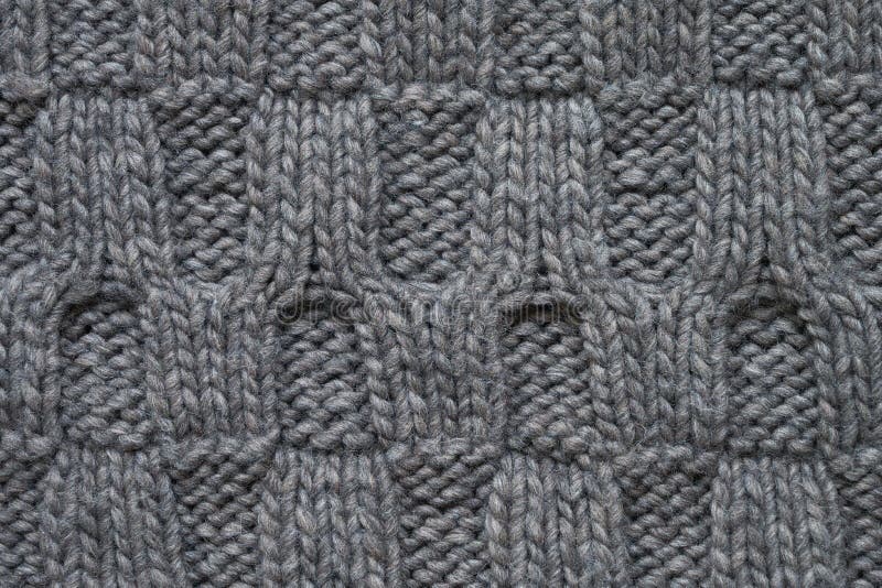Gray Knitted Texture with a Relief Pattern. Handmade Knitwear Stock ...
