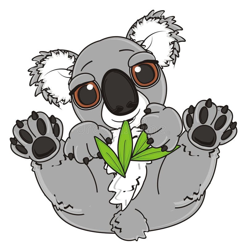 Koala Eating Stock Illustrations – 296 Koala Eating Stock Illustrations ...