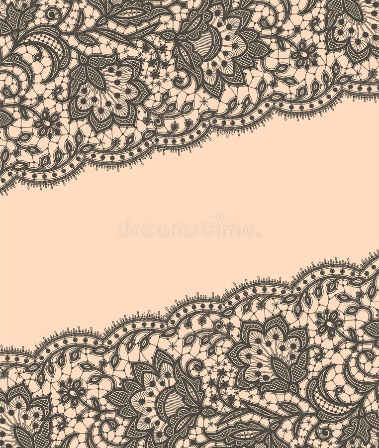 Gray Lace Ribbon Vertical Seamless Pattern. Stock Vector - Illustration ...